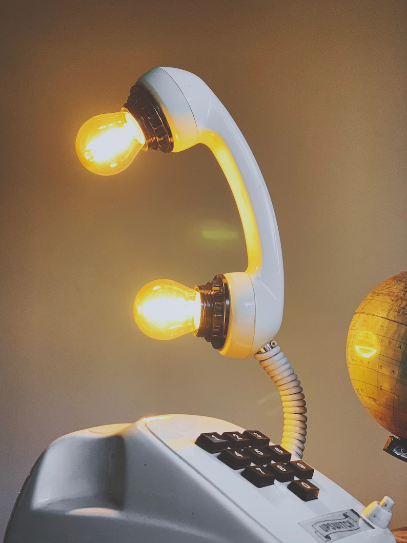 Retro Telephone Lamp Vintage Upcycled Phone Light Industrial | Etsy