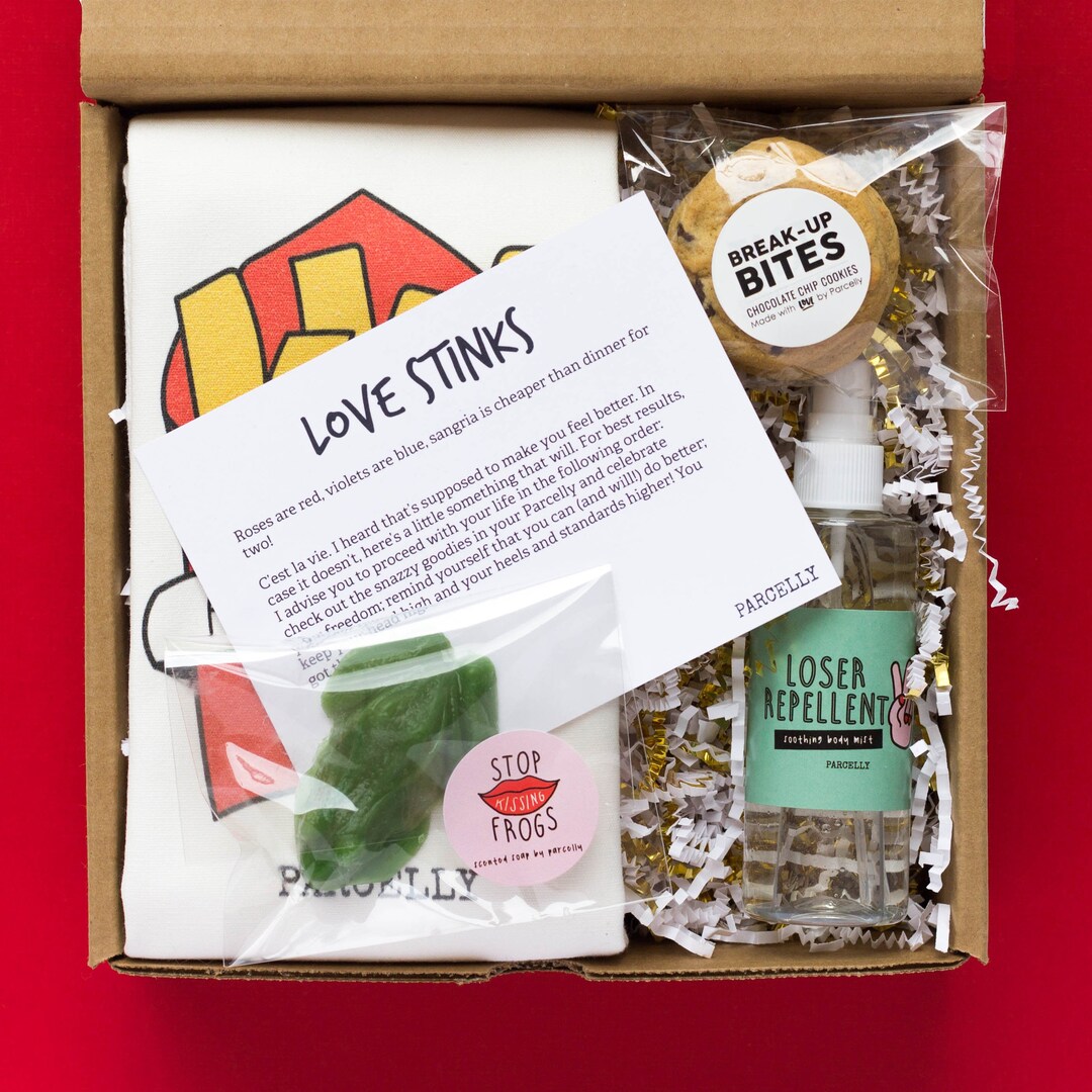 Breakup Survival Kit: Fries Over Guys Tote, Loser Repellent, Cookies - Etsy