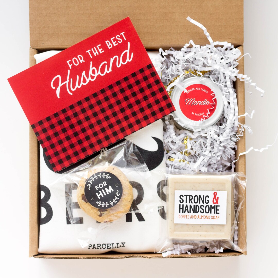 Manly Gift Box for Him: Tote Bag, Man Candle, Coffee Soap - Etsy