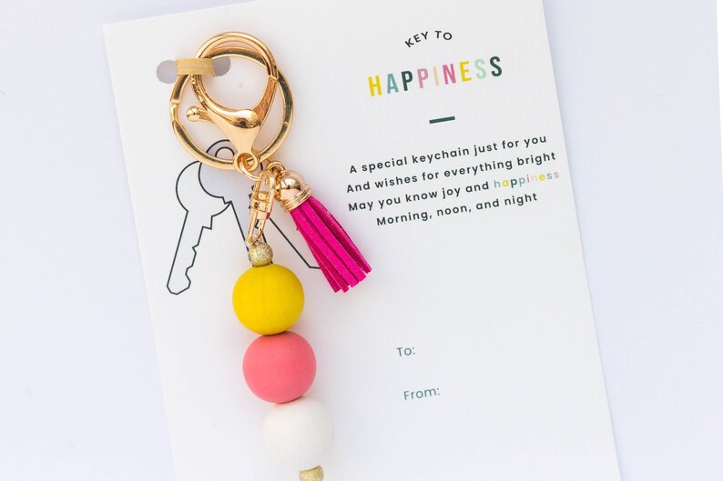 Happiness Keychain. Happy Keychain. Happiness Gift. - Etsy Canada