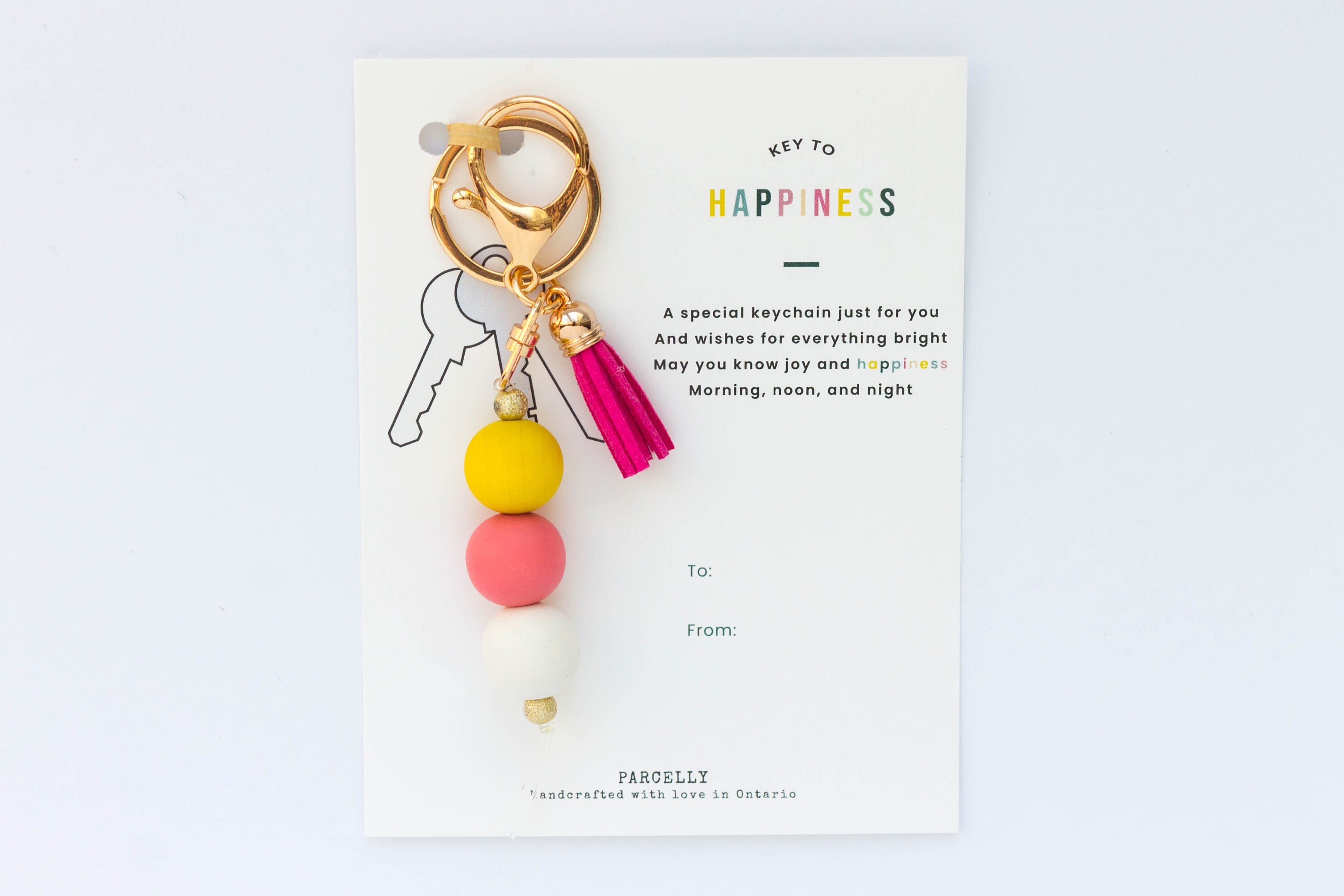 Happiness Keychain. Happy Keychain. Happiness Gift. | Etsy Canada