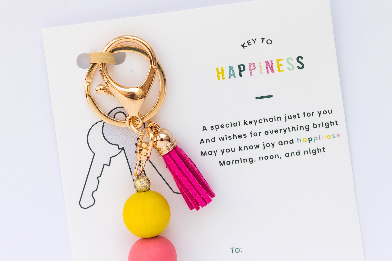 Happiness Keychain. Happy Keychain. Happiness Gift. | Etsy Canada