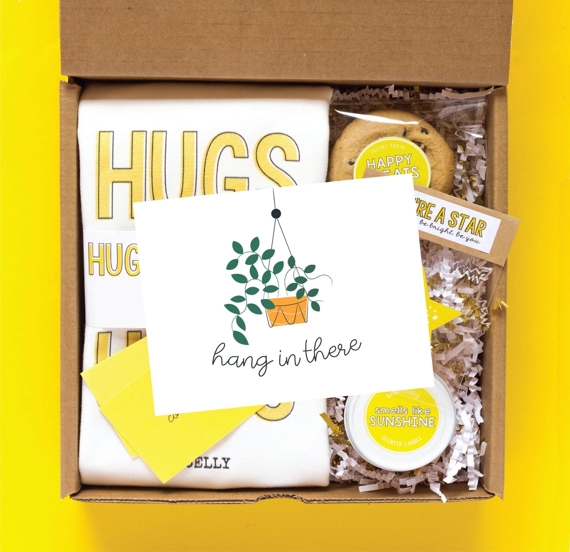 Sunshine Gift Box: Cheer up Care Package With Tote & Candle, Uplifting ...
