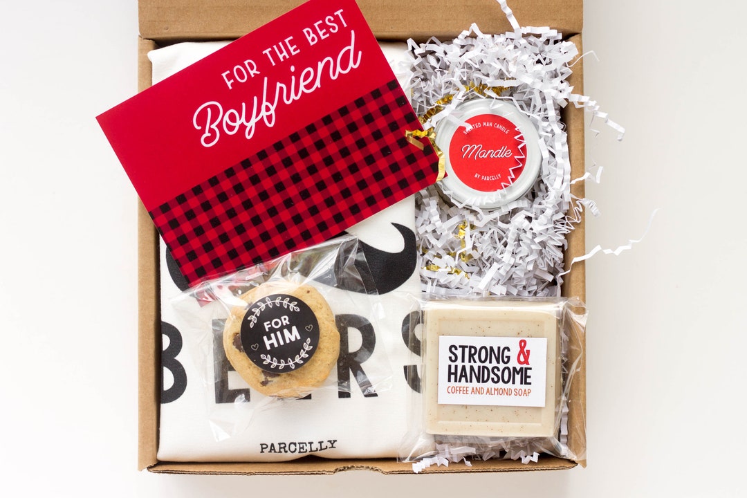 Manly Gift Box for Him: Tote Bag, Man Candle & Coffee Soap - Etsy