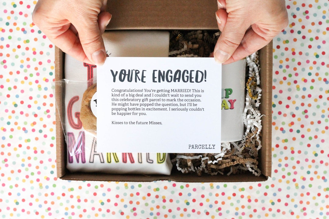 Engagement Gift Box: Tote Bag, Mug, Treats - Etsy