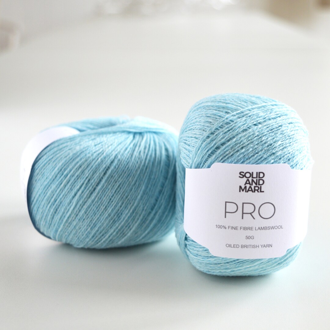 Fresh Blue Pure Wool Yarn 50g, Pure British Lambswool, Ball of Knitting ...
