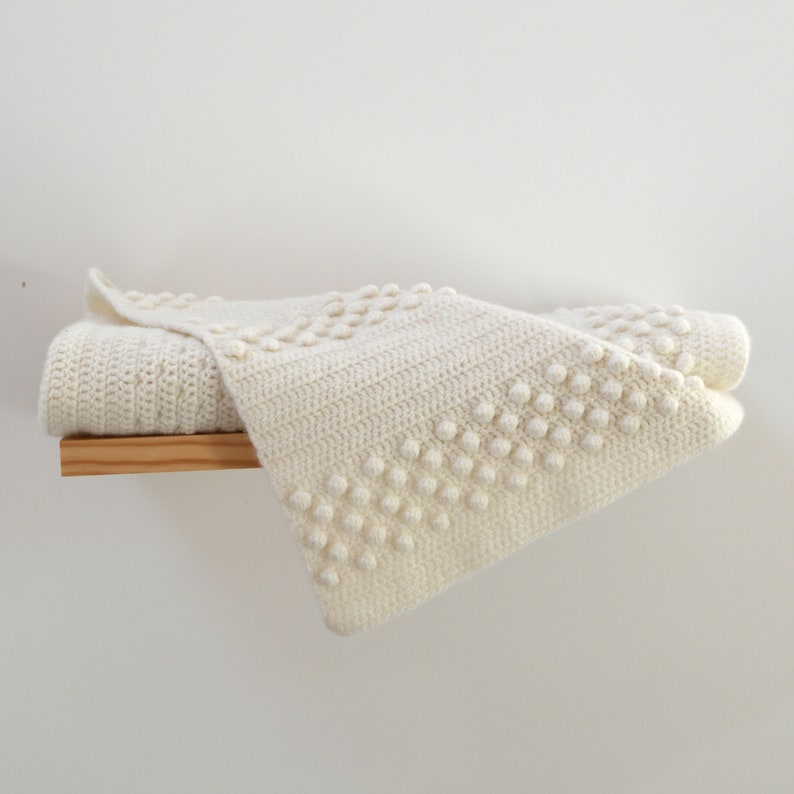 Crochet Blanket Kit Bobble Stitch Throw Kit Crochet Blanket | Etsy