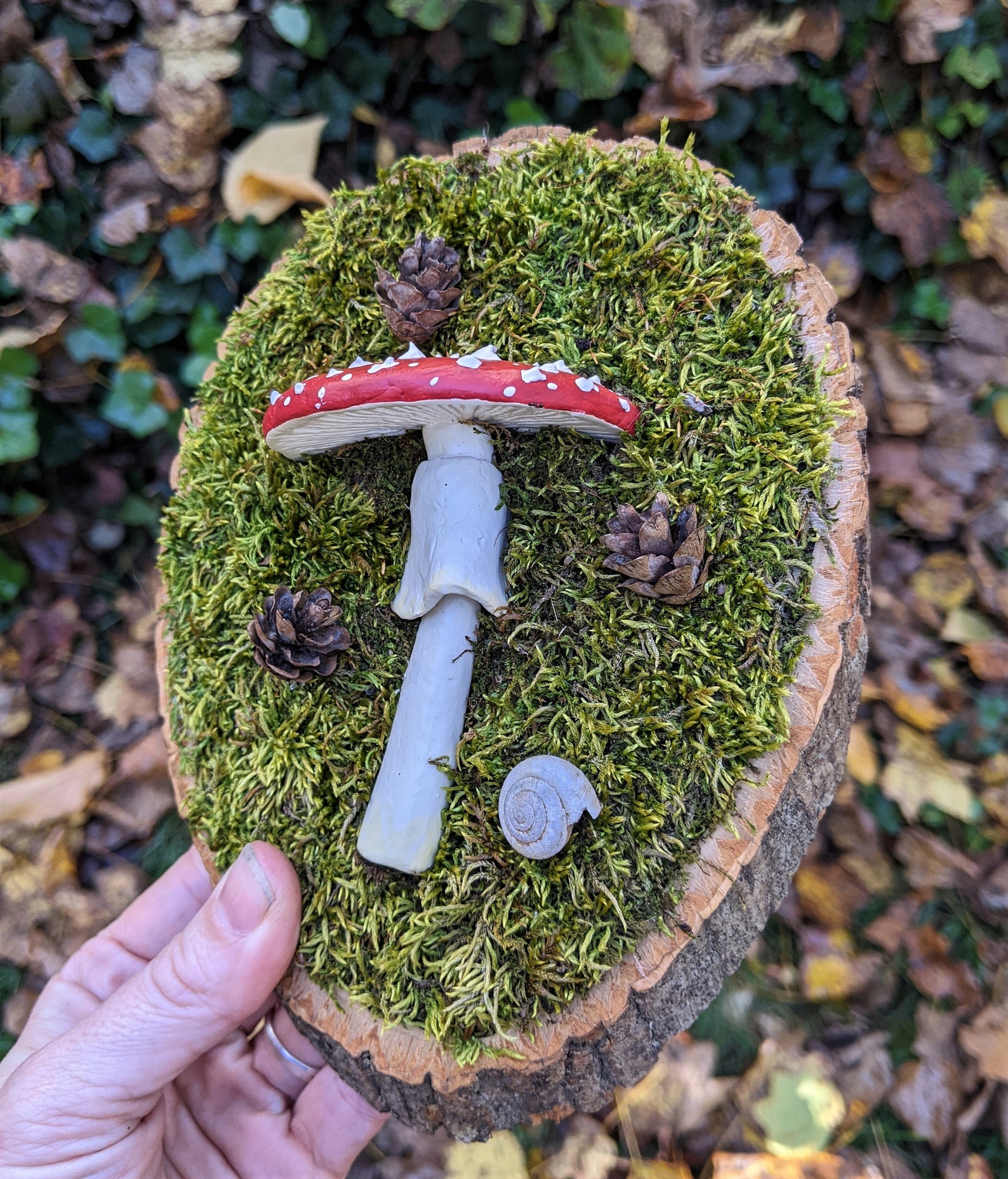 Amanita Muscaria Fly Agaric Wall Art Plaque Art by Heather Leanne Hand ...
