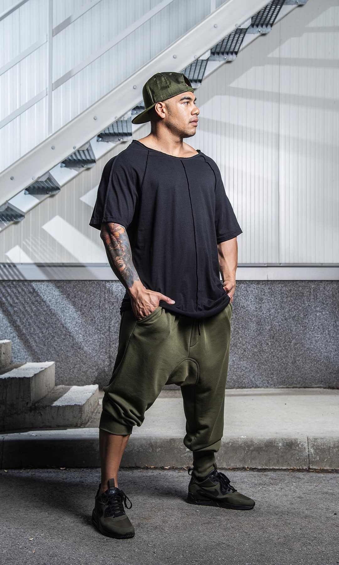 Drop Crotch Pants With Flap Pockets - Etsy