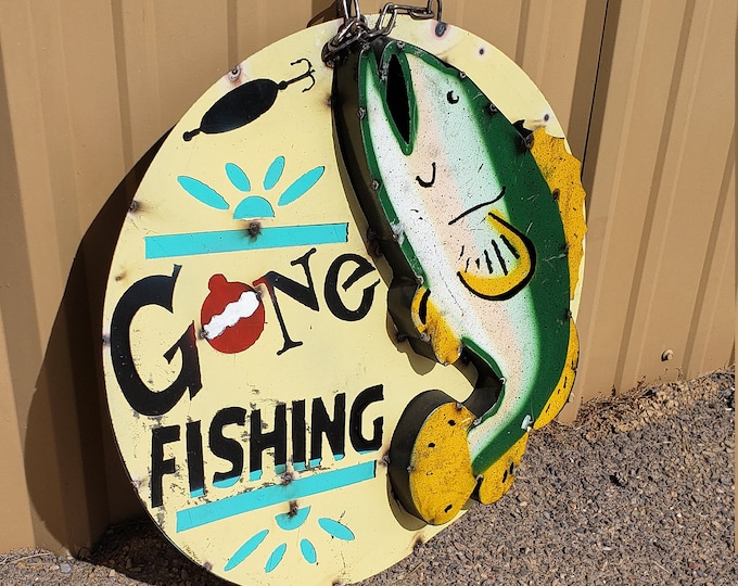 Metal Fishing Signs.fishing Signs.lake Signs.river Signs.gift - Etsy