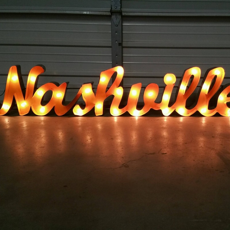 Nashville in Lights Sign - Etsy