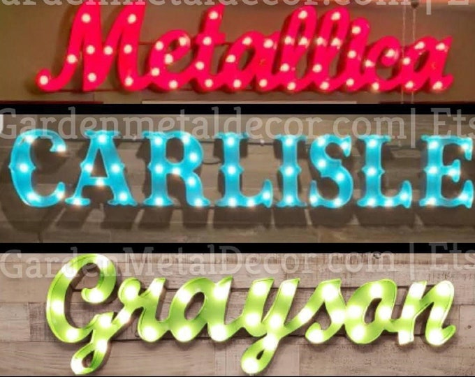 Custom Sign Lighted Marquee Sign Personalized Custom Sign - Etsy
