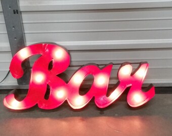 Lighted Bar Sign - Etsy