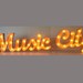 Lighted Music City Sign.music City Signs.music City.red Music City Sign ...