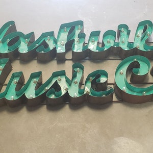 Lighted Music City Sign.lighted Nashville Sign.marquee Music City Sign ...
