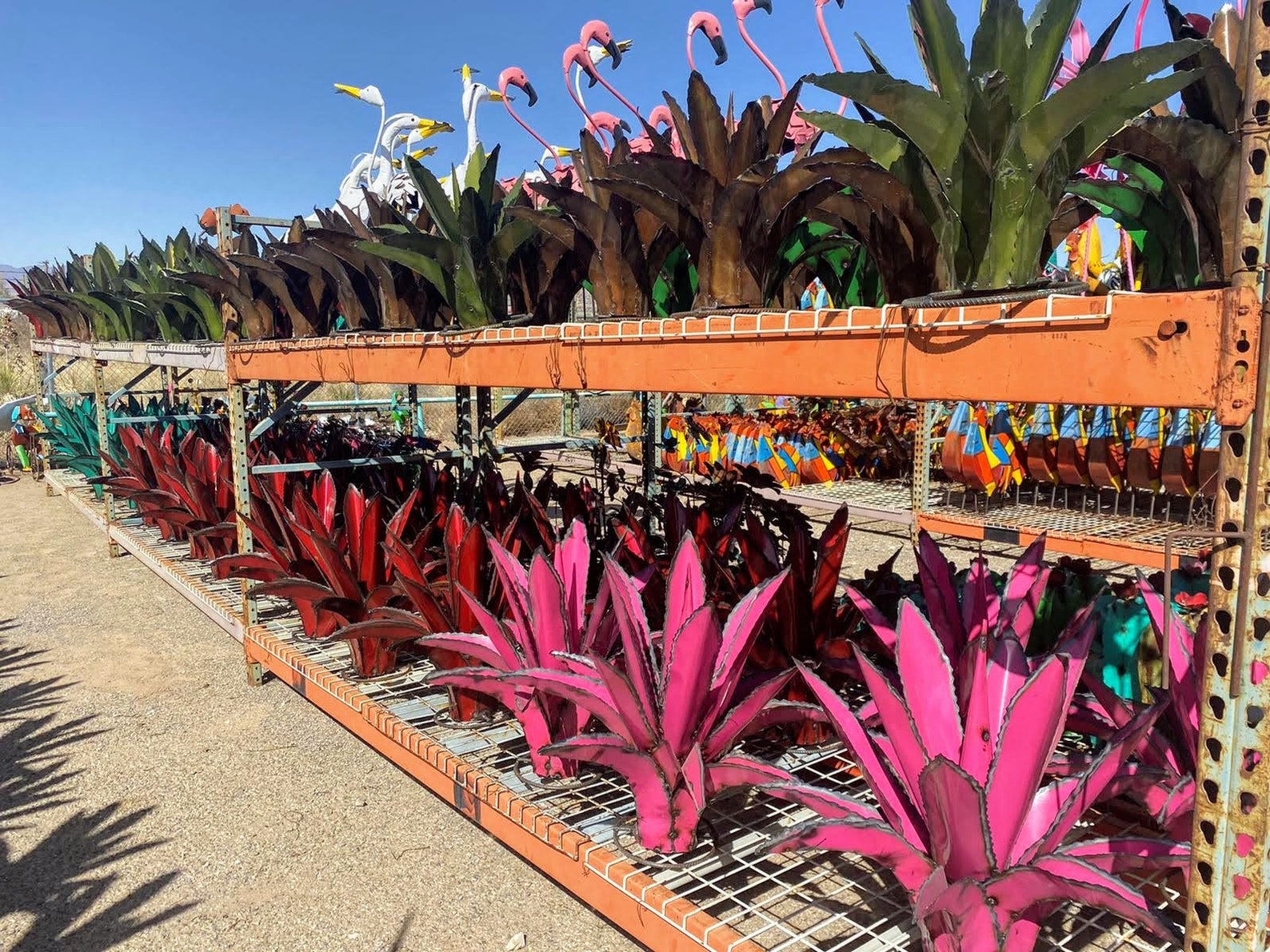 Metal Agaves.rustic Agaves.green Metal Agaves.desert Landscape ...