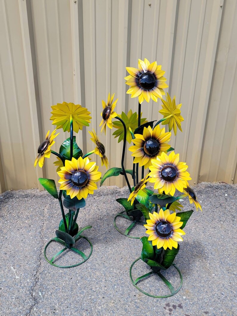Metal Sunflowers.sunflowers.rustic Sunflowers.sunflower Decor.sunflower ...
