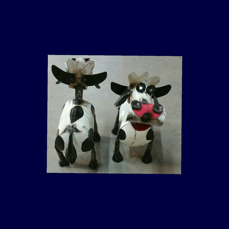 Metal Garden Art | Rustic Metal Cow. Metal Cow. Rustic Cow. Small Metal ...