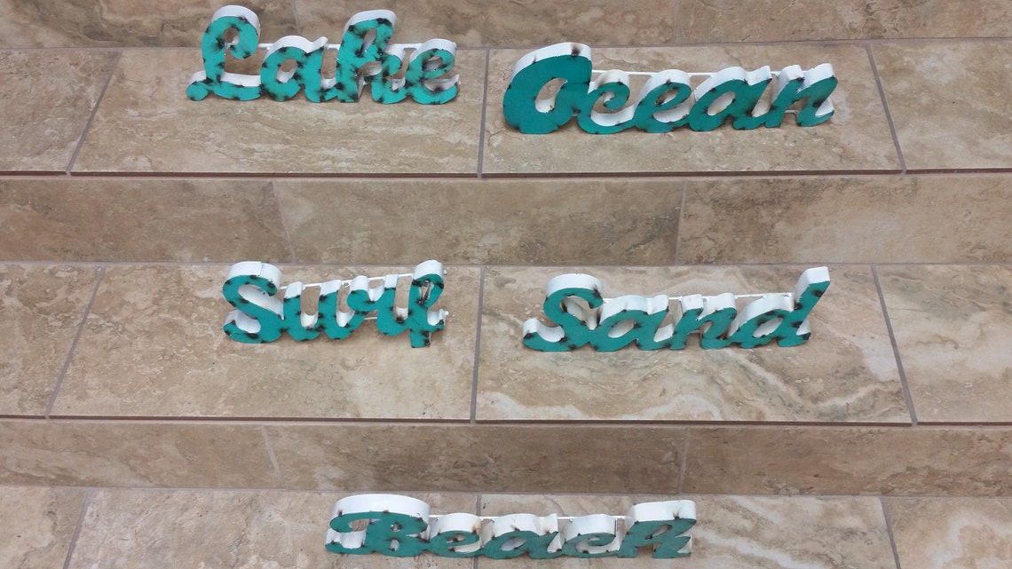 Metal Beach Signs.metal Lake Signs.surfing Signs.ocean Signs.lake Signs ...