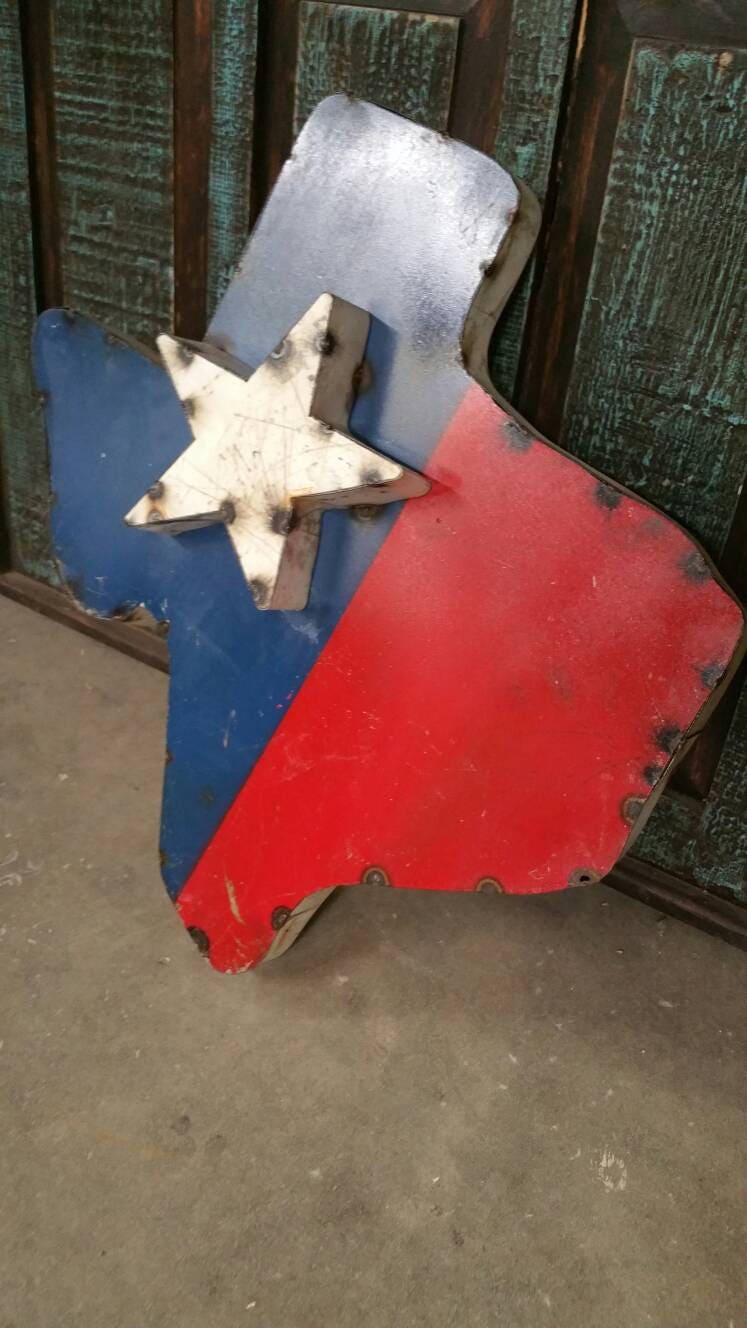 Metal Texas Sign. Rustic Texas Sign. Texas. Metal Texas Flag. - Etsy