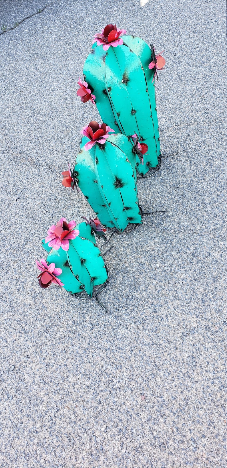 Metal Cactus. Rustic Cactus. Cactus Decor. Cactus Yard Art. Metal Yard ...