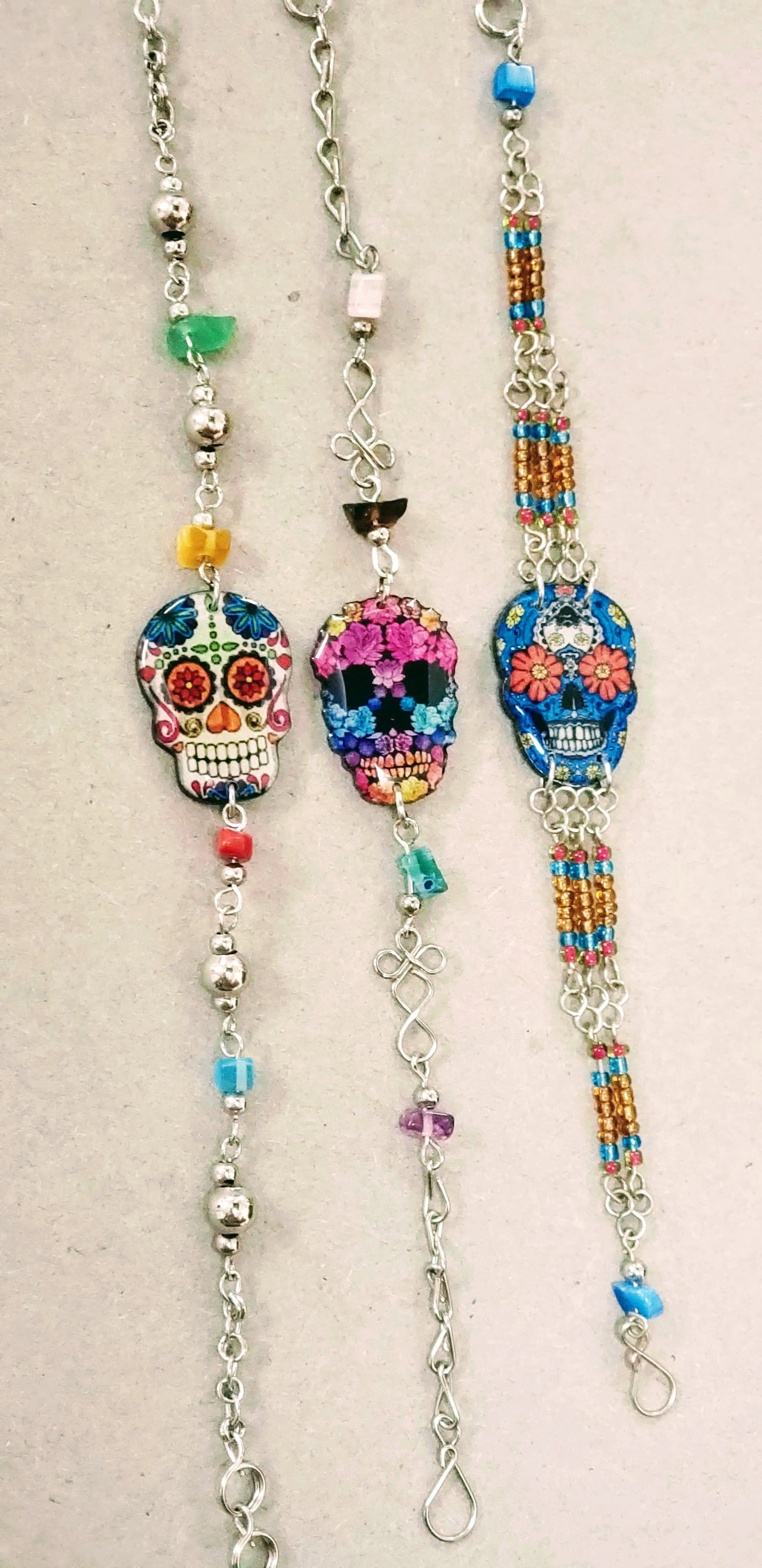 Sugar Skull Bracelets.sugar Skull Anklets.sugar Skull | Etsy