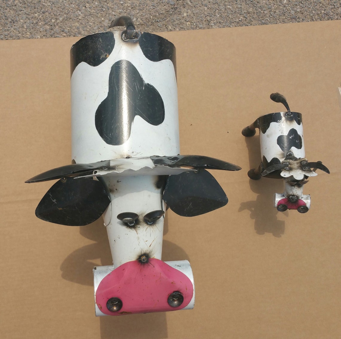 Metal Garden Art Rustic Metal Cow. Metal Cow. Rustic Cow. - Etsy