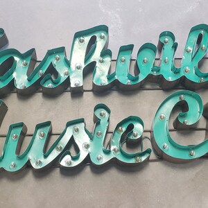 Lighted Music City Sign.lighted Nashville Sign.marquee Music City Sign ...