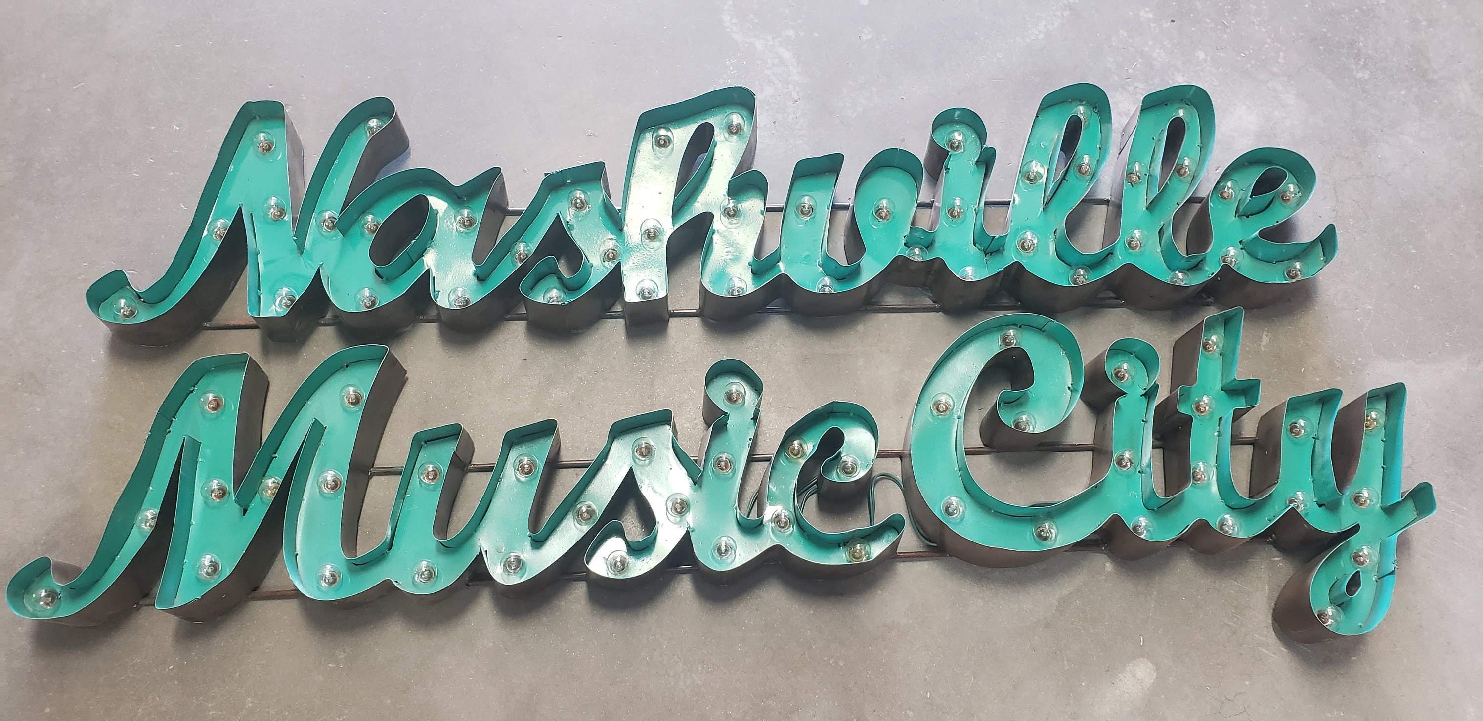 Lighted Music city sign.Lighted Nashville sign.Marquee Music | Etsy