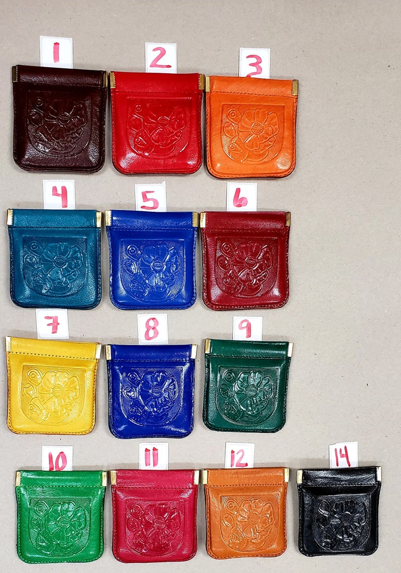 Leather Coin Purse.snap Top Coin Pouch.snap Top Coin | Etsy