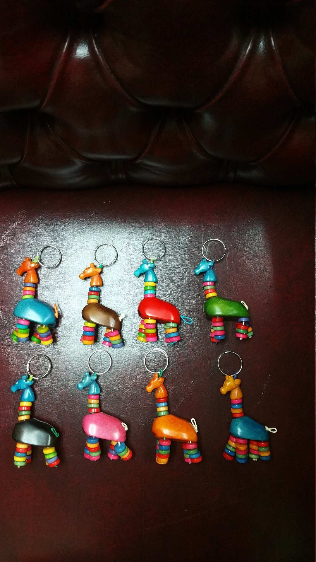 Giraffe Keychain Boho Keychain Safari Decor Giraffe Keychain Animal ...