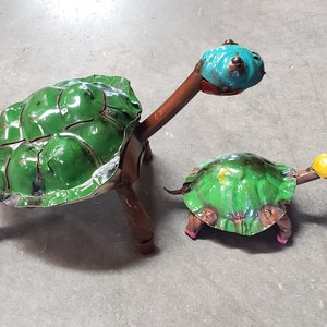 Rustic Metal Turtles.metal Turtles.colorful Metal Turtles.small Metal ...