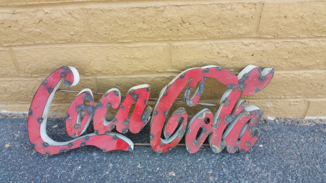 Metal Coca Cola Signs-coca Cola Signs-rustic Coca Cola Signs -coca Cola ...