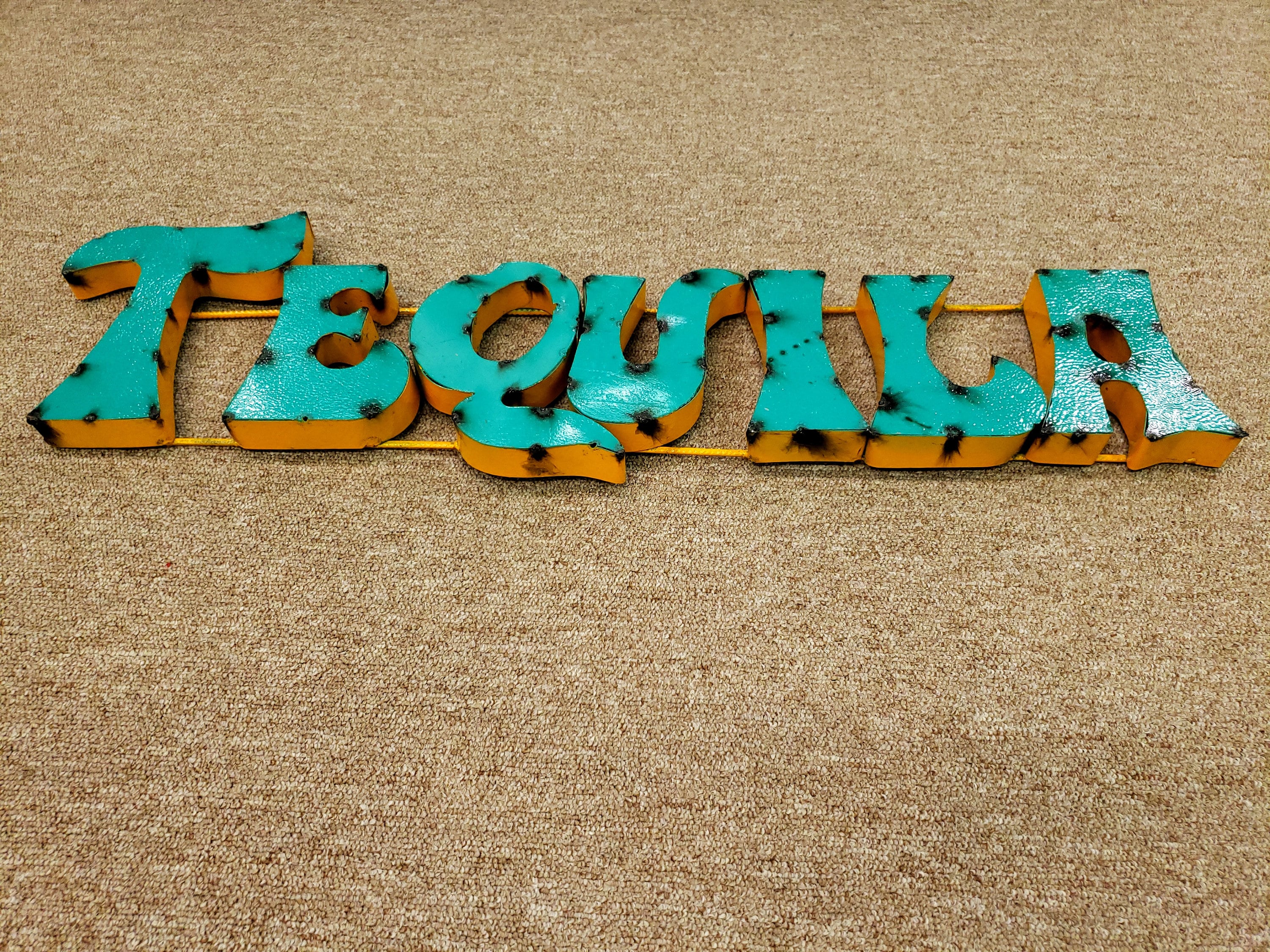 Rustic Metal Tequila Sign, Bar & Patio Decor - Etsy