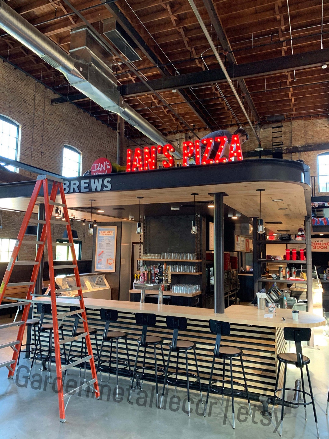 Pizza Sign, Custom Sign, Marquee Sign, Restaurant Signage, Gift Idea ...