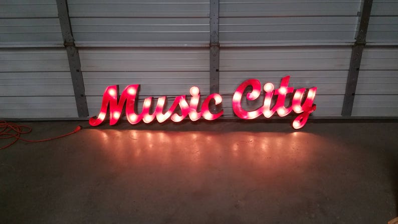 Music City Sign Music City Marquee Sign Home Gift | Etsy