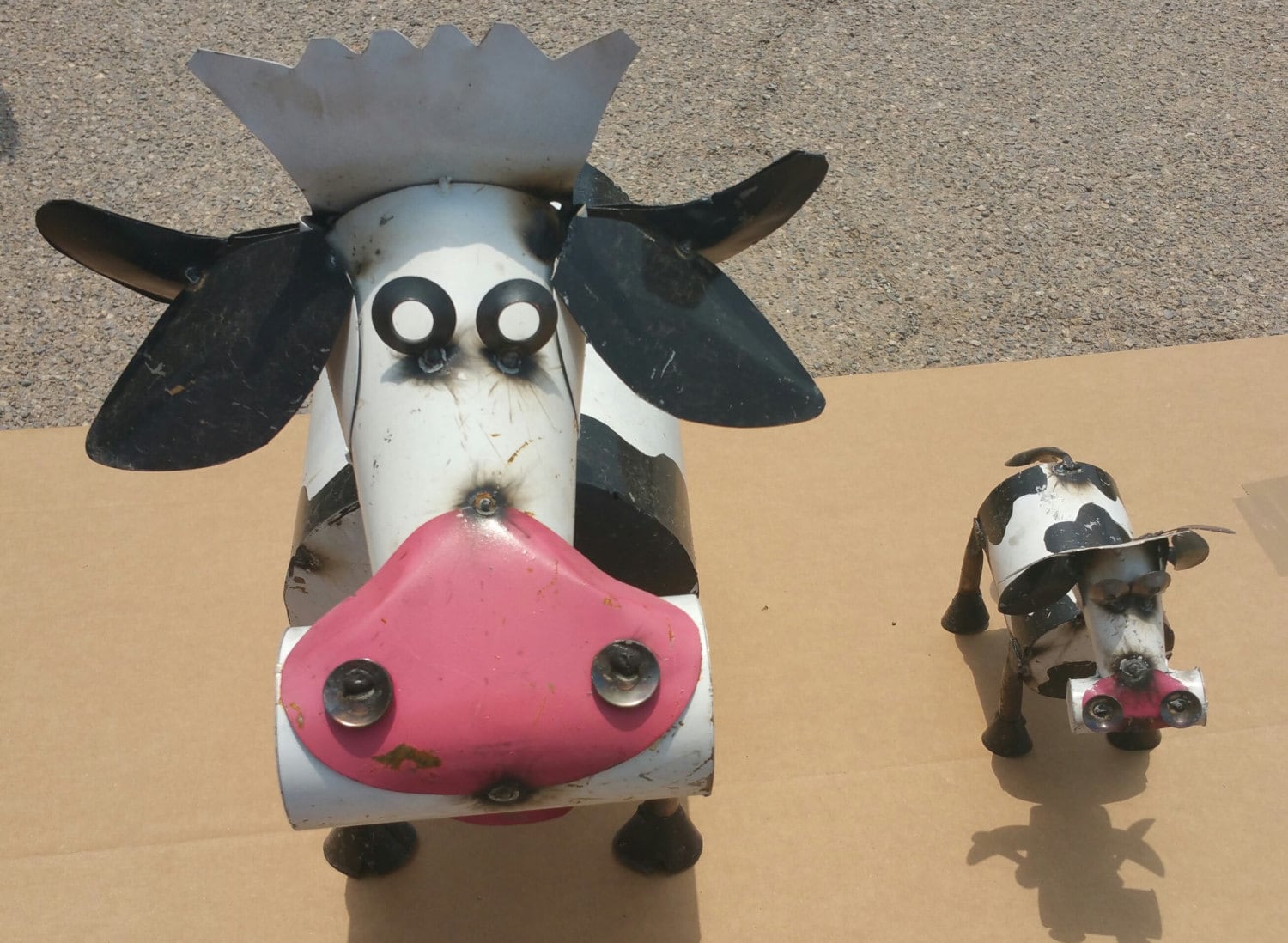 Metal Garden Art Rustic Metal Cow. Metal Cow. Rustic Cow. - Etsy