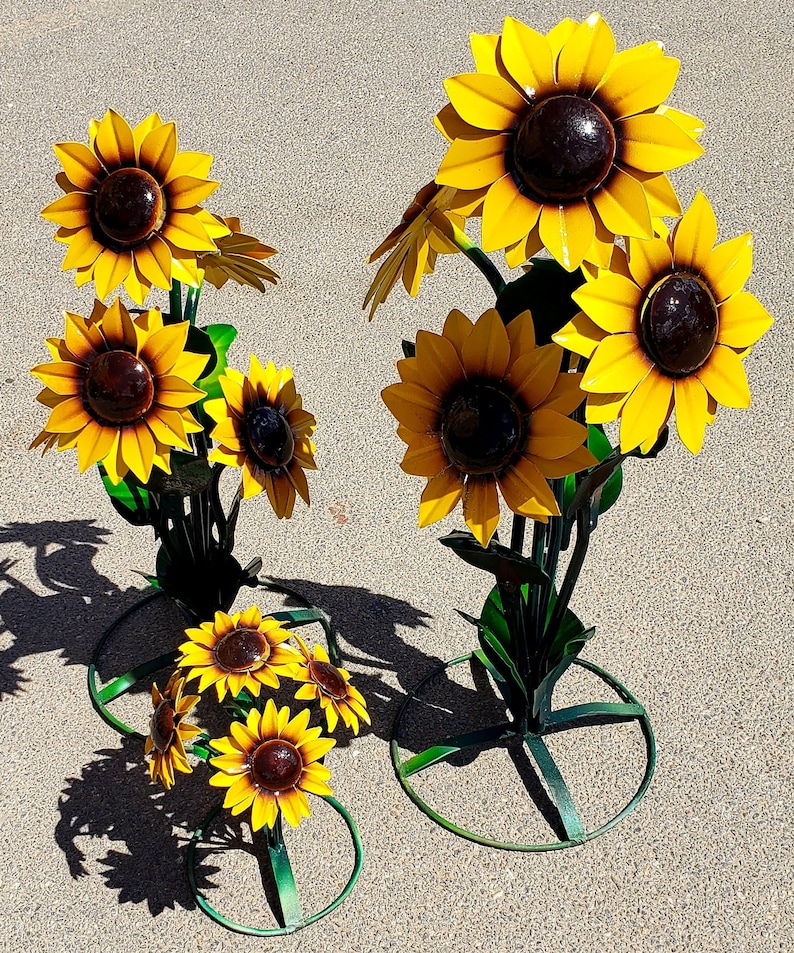 Rustic Metal Sunflower, Farmhouse Garden Decor, Mother's Day Gift - Etsy