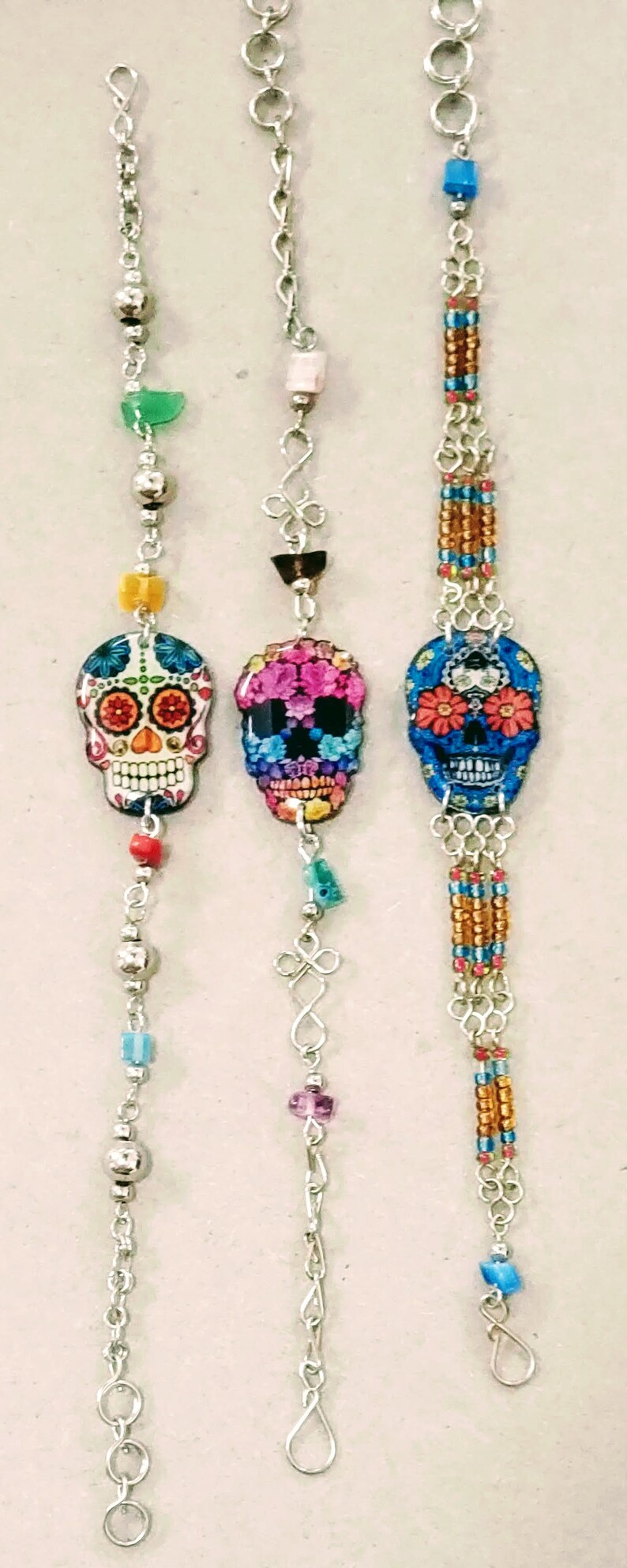Sugar Skull Bracelets.sugar Skull Anklets.sugar Skull Earrings.sugar ...