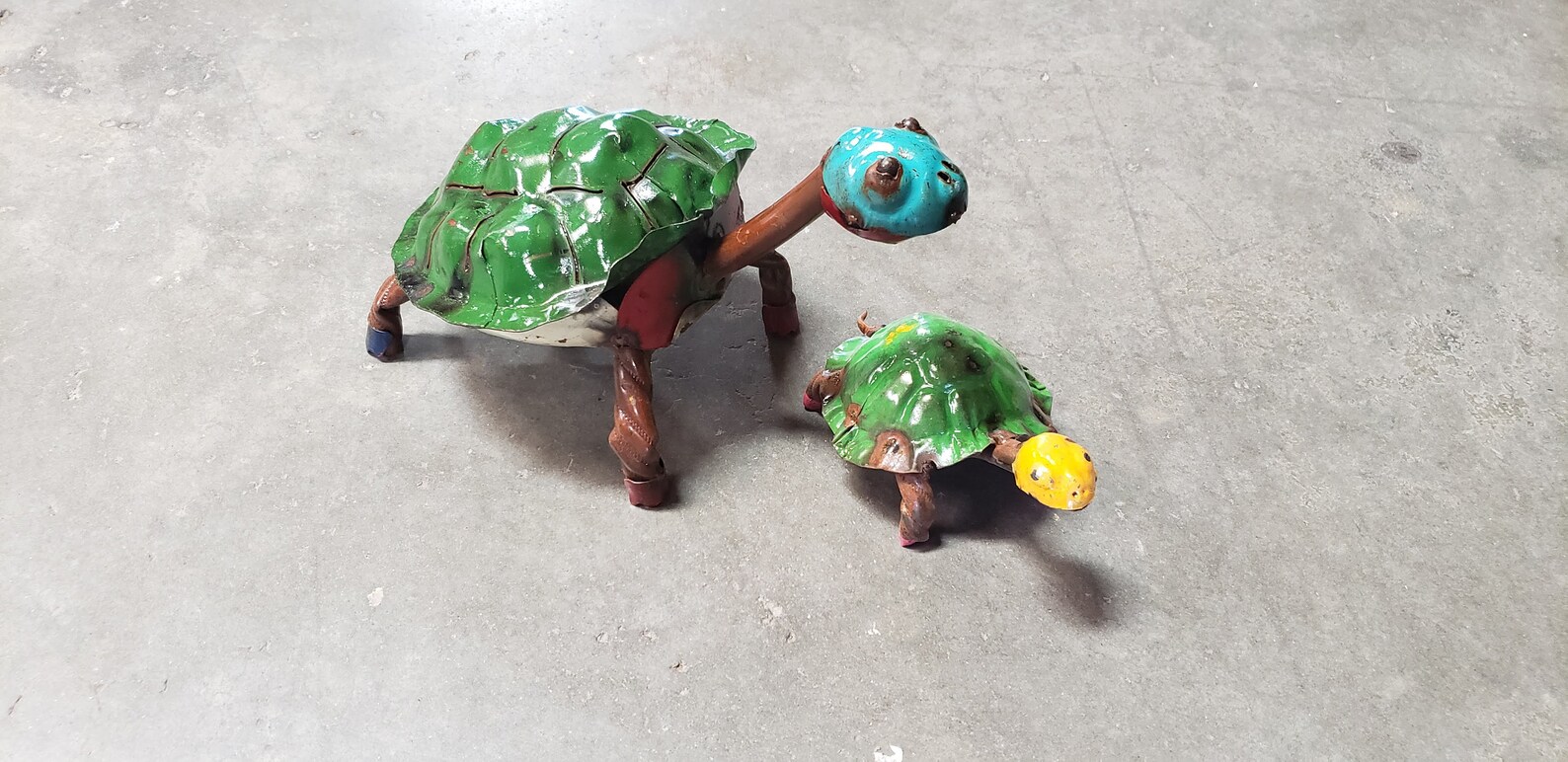 Rustic Metal Turtles.metal Turtles.colorful Metal - Etsy