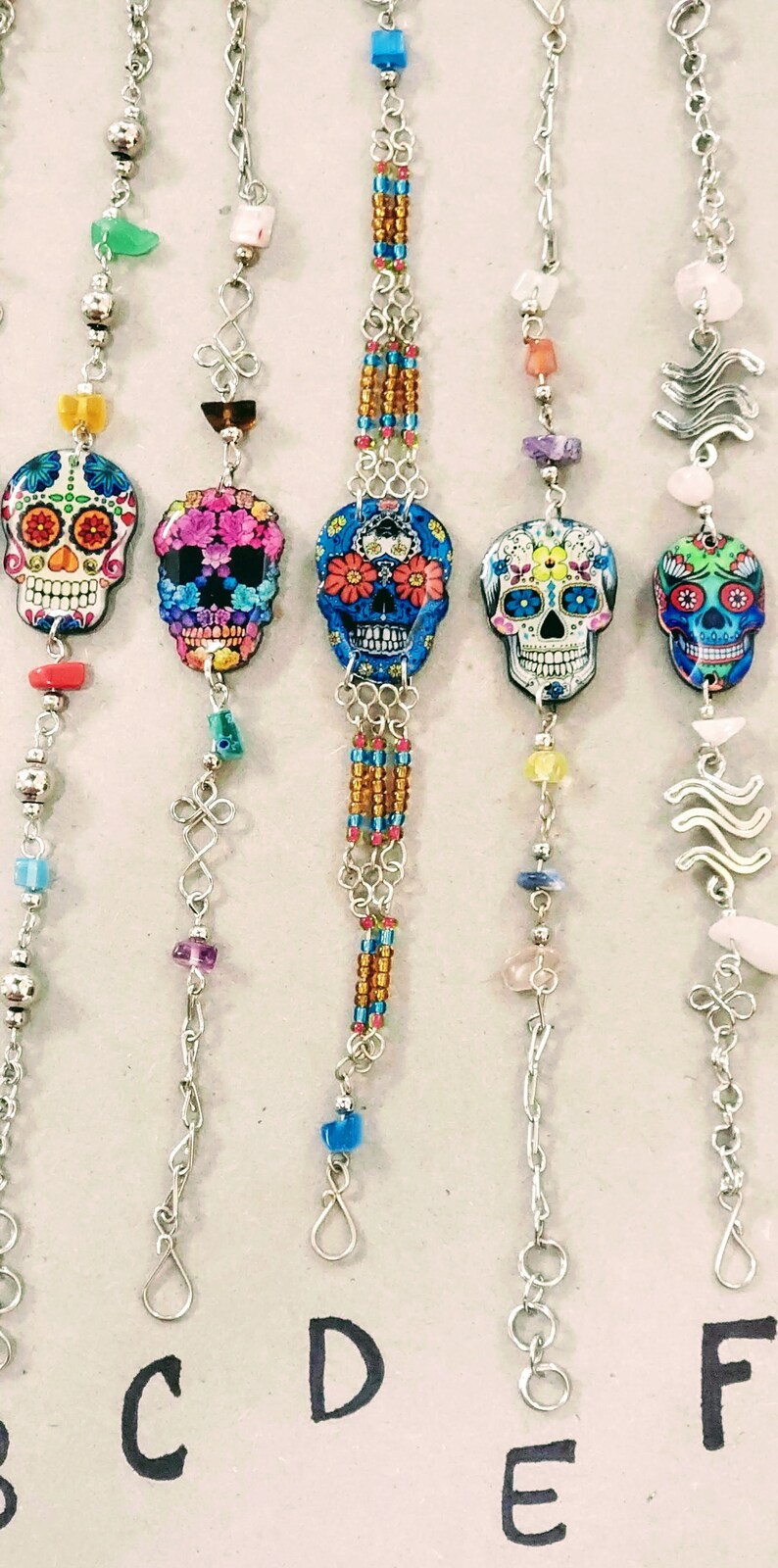 Sugar Skull Bracelets.sugar Skull Anklets.sugar Skull Earrings.sugar ...