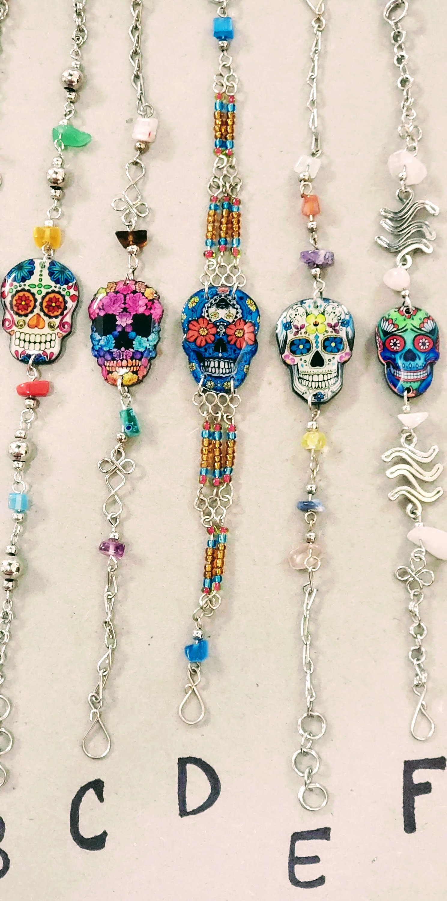 Sugar skull bracelets.Sugar skull anklets.Sugar skull | Etsy