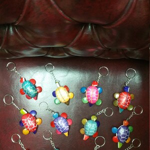 Turtle Keychain Cute Keychain Boho Colorful Turtle Keychains. Small ...