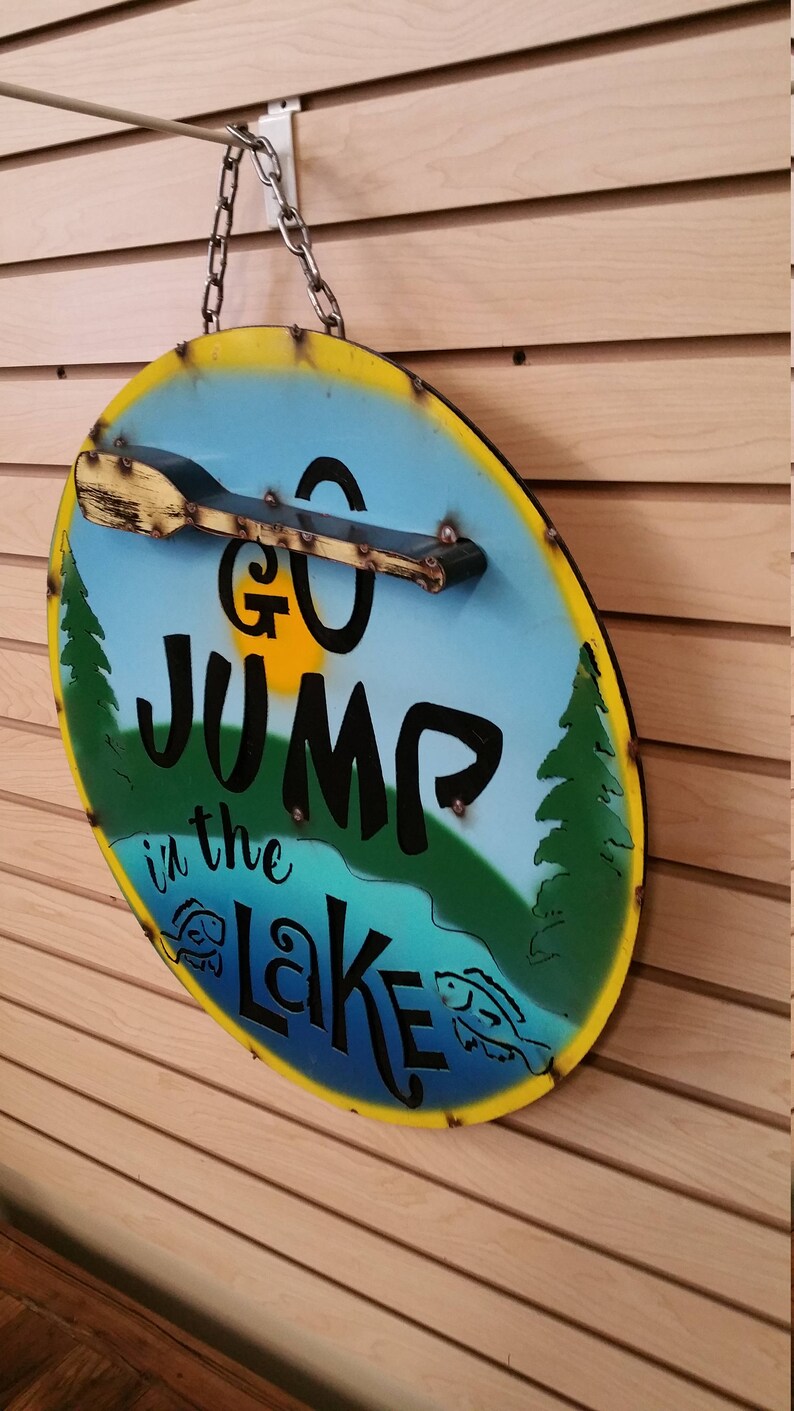 Metal lake signs. metal river signs. lake signs. lake decor. | Etsy