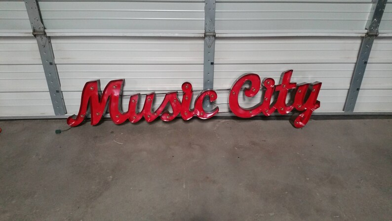 Music City Sign Music City Marquee Sign Home Gift | Etsy