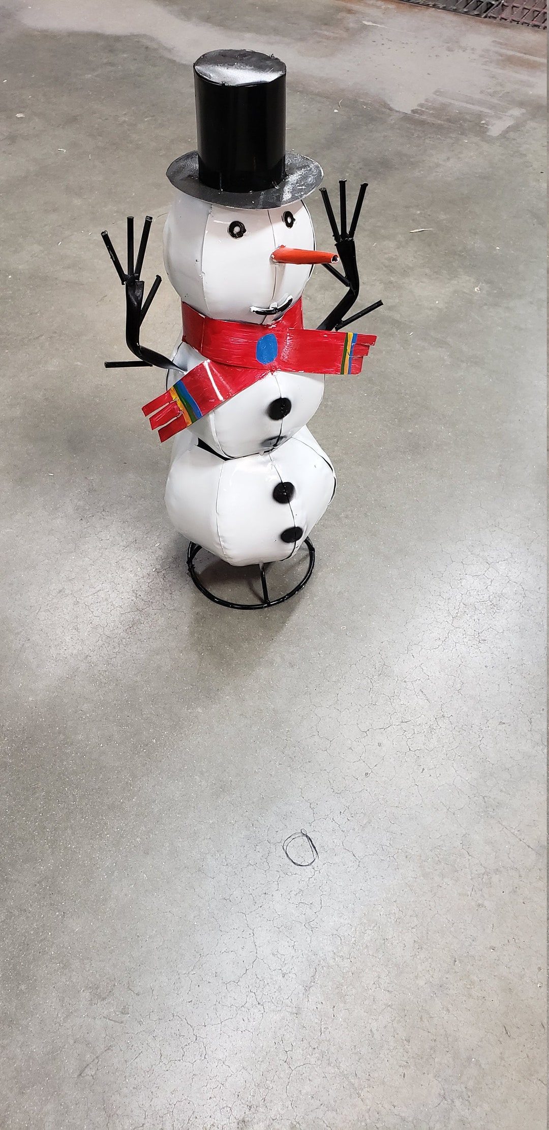 Metal Snowman.rustic Snowman.rustic Metal Snowman.farmhouse Decor ...