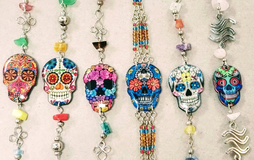 Sugar Skull Bracelets.sugar Skull Anklets.sugar Skull Earrings.sugar ...
