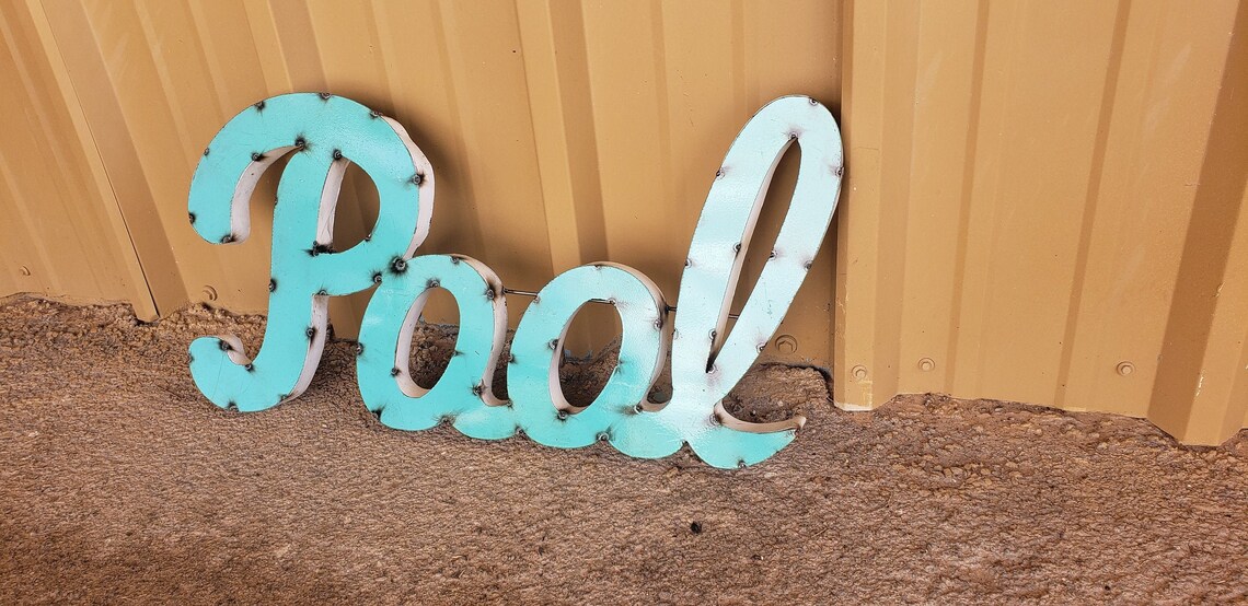 Pool Signs Metal Pool Sign Pool Decor Rustic Pool - Etsy