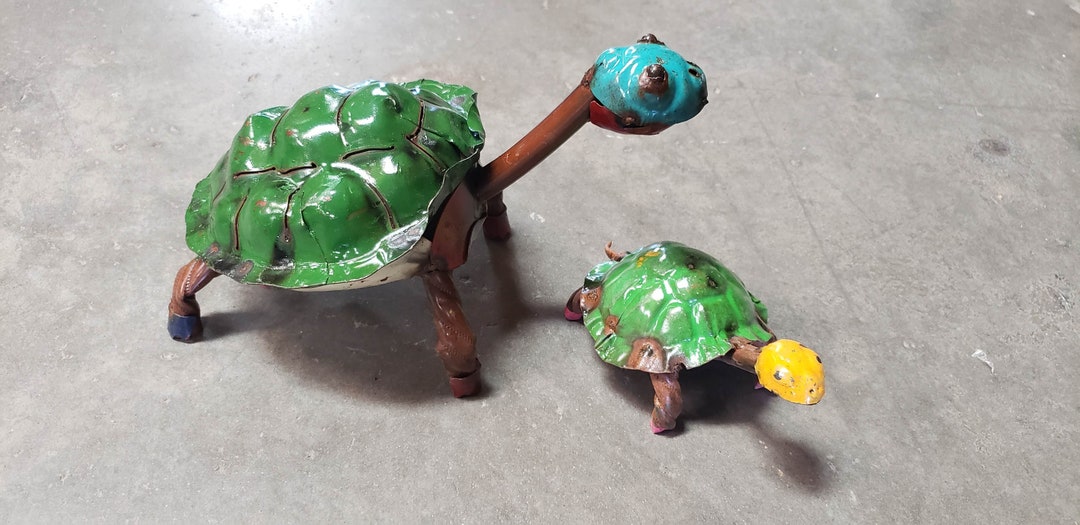 Rustic Metal Turtles.metal Turtles.colorful Metal Turtles.small Metal ...