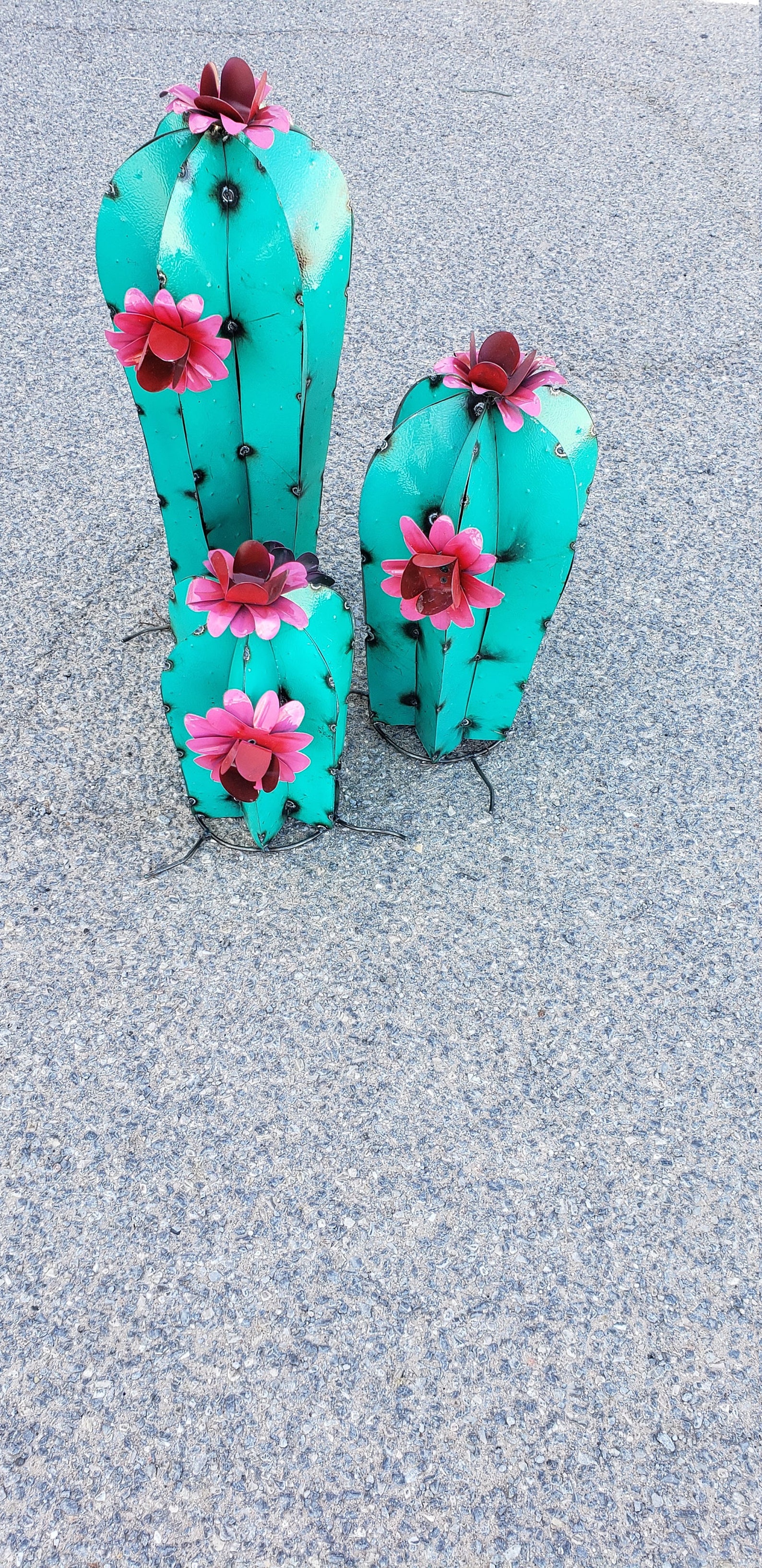 Metal Cactus. Rustic Cactus. Cactus Decor. Cactus Yard Art. Metal Yard ...